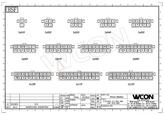 Konektor Kabel Ke Papan Lurus 4.2mm Papan Wafer Baris Ganda Di Konektor